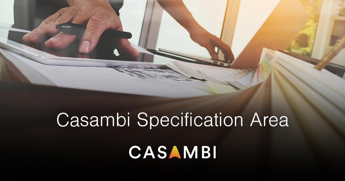 Specification area login - Casambi